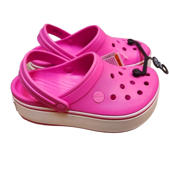 CROCS | Shoes | Nwt Crocs Girls Crocband Platform Clogs Size 2 Barbie ...